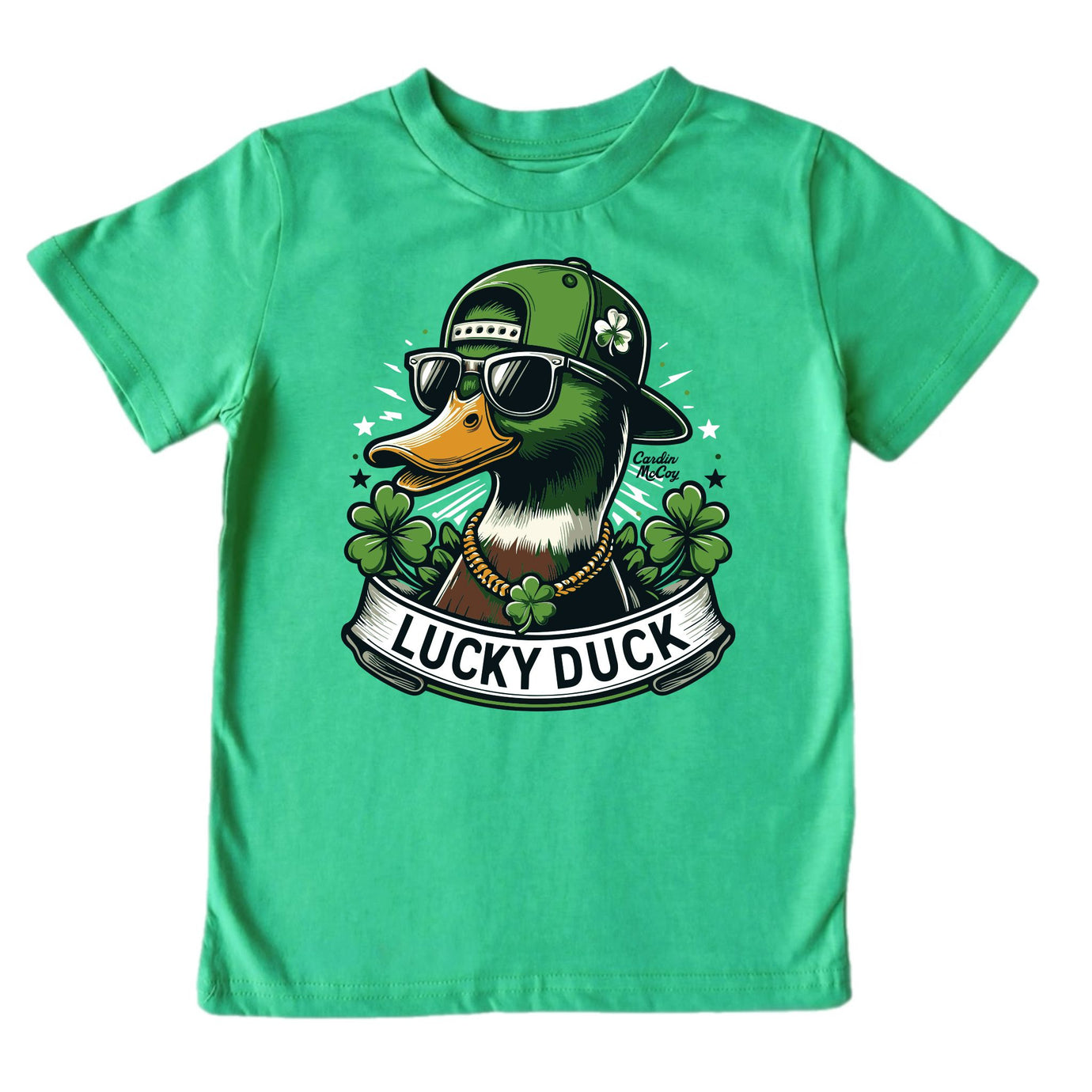 Kids' Lucky Duck Front Design Short-Sleeve Tee – Cardin McCoy